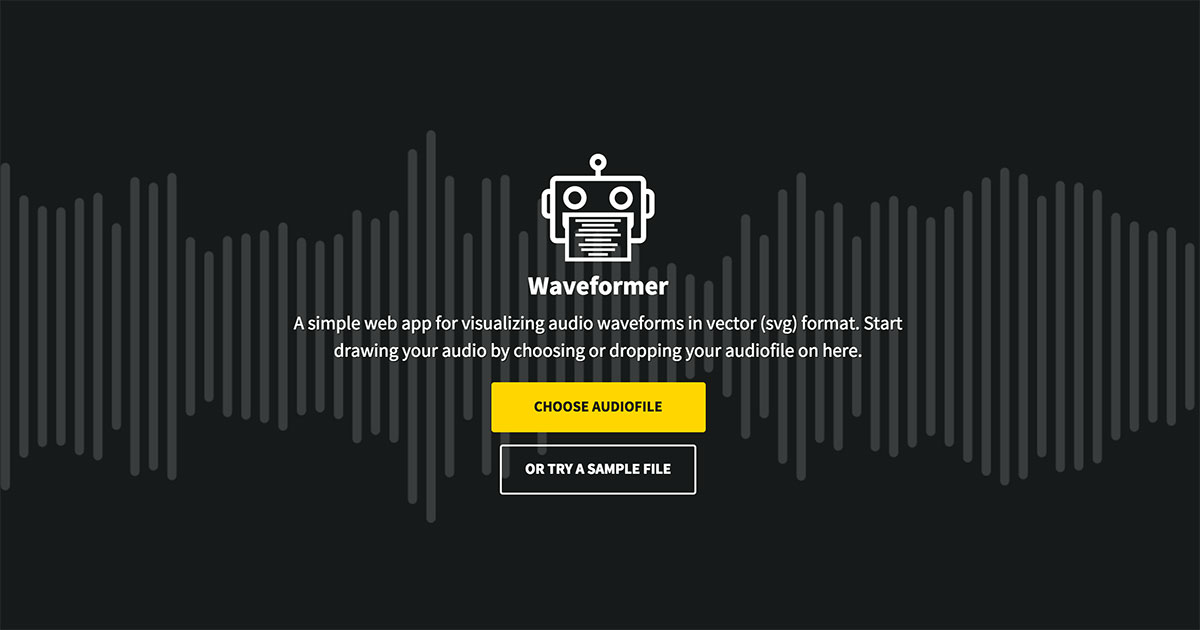 Waveformer - Visualizing your audio in vector waveforms